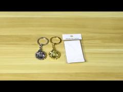 Custom Blank Metal Keychain Openable Sublimation Sunflower Locket Key Chain Valentine's Day Gift