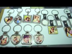 Sublimation Metal Photo Frame Keychain Keyring Picture Frame