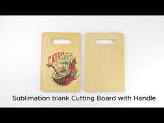 Personalized Sublimation Wood Cutting Board With Handle For Kitchen