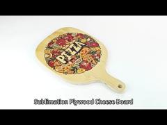 Wood Sublimation Pizza Board Custom Logo Irregular Oval Plywood Cheese Board For Kitchen DIY Wood Chopping Block