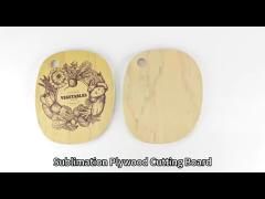 Personalized Printing Wooden Cutting Boards For Kitchen Plywood Round Sublimation Blank Cutting Board