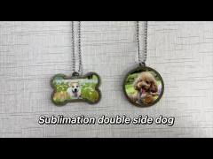 Sublimation Bronze Edge Dog Tags Personalized Bone Pet Tag