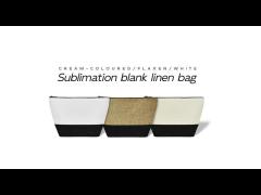 Blanco Sublimatie Cosmetica Tas Met Rits Linnen Sublimatie Make-up Tas