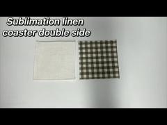 Linen Sublimation Coaster Blanks Double Sided Square Round Cup Mug Mat Sublimation Blank Coasters