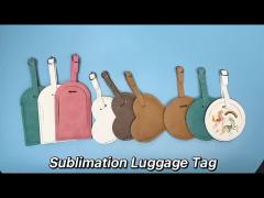 Custom Blank Sublimation Luggage Travel Name Tag Double Sided Leather Sublimation Luggage Tags
