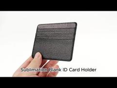 Super Thin Sublimation Business Card Holder Blank Custom PU Leather Sublimation Card Holder