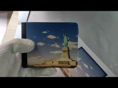Sublimation Purse Blanks Pu Leather Flip Up Custom Leather Bifold Wallet