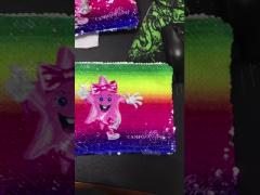 Bolsa de maquillaje con lentejuelas brillantes para sublimación DIY, bolsa de cosméticos con lentejuelas personalizadas en blanco