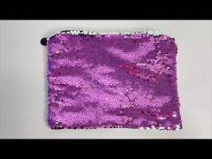 Blank Flip Sequin Sublimación Maquillaje Bolso Personalizado Reversible Bling Brillo Sublimación Bolso Cosmético