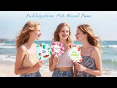 DIY Dubbelzijdig Bedrukte PET Plastic Sublimatie Reclame Fan Promotioneel Cadeau Aangepaste Handfans
