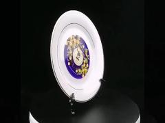 Coated White Sublimation Ceramic Plates With Gold Trim Blanks