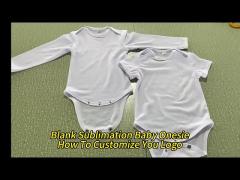 Polyester Cotton Like Sublimation Blanks Long Sleeve Baby Onesie Clothes