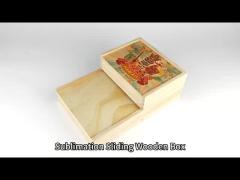 Blank Sublimation Wooden Storage Boxes With Sliding Lid Custom Wood Box