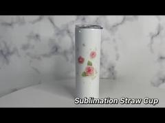 20 Oz Straight Skinny Blank Sublimation Tumblers Double Walled Insulated Sublimation Water Bottle