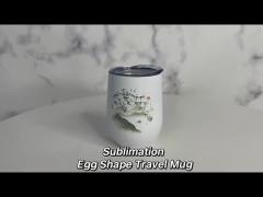 12oz Blank Sublimation Wine Tumblers Coffee Cups Mugs Sublimation Egg Tumbler Double Walled