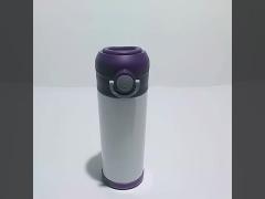 12 Oz Stainless Steel Insulated White Blanks Kids Sublimation Water Bottle With Bouncing Lid