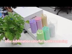 16oz Stainless Steels Can Shaped Sublimation Tumbler With Lids And Straws