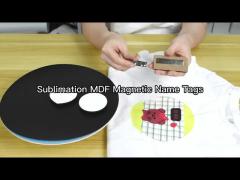 Diy Photo Printing MDF Wooden Sublimation Name Badge Blanks Custom Magnetic Name Tags