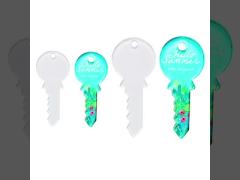 Key Shape Acrylic Sublimation Keychain Blanks Custom Acrylic Keyring
