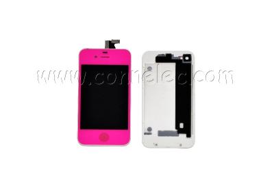 Chine ensemble brillant d'affichage à cristaux liquides complet d'Iphone 4, de couverture arrière et de pièces de réparation à la maison de bouton pour Iphone 4 à vendre
