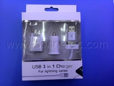Chine 3 dans 1 charge pour l'androïde, voiture charge+USB cable+adapter pour Samsung à vendre