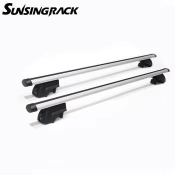 Cina Sunsing 8018+B6 Aluminum Car Roof Cross Bars Universal Accessories Flush Rails Big Clamp Opening Aluminum Roof Mount in vendita