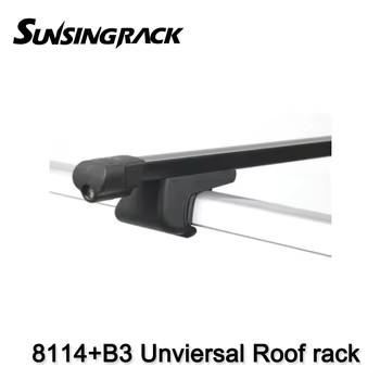 Cina 8114+B3 Acciaio Roof Car Cross Bars Universal Roof Raised Rails Zinc Plating Double Side Travel Accessory Car Rack in vendita