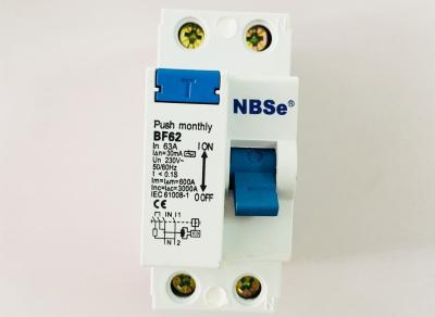 China Residuell gegenwärtiger Standard RCCB der Leistungsschalter-BF60 Reihen-2P 63A 30mA IEC61008-1 zu verkaufen
