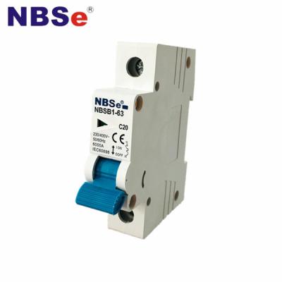 Cina NBSB1 serie 2P 6kA un interruttore di 10 amp, tipo CA del commutatore di MCB 230V/400V in vendita