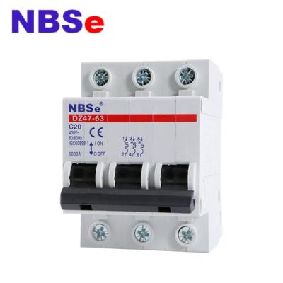 中国 世帯軽量IP20保護400V DZ47-63 6000A 3ポーランド人Mcb 販売のため