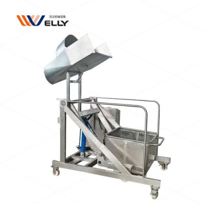 China Factory Price Meat Lifter Elevator Machine with Tote Bin Hopper for sale