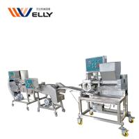 China 2019 Automatic Electric Batter Making Machine Meat Pie Breadcrumbs Coating Machine Patty Maker Process Line for sale
