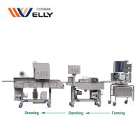 China Hot Export Chicken Popcorn Starching Machine Fish Cutlet Bread Coating Machine Cutlet Maker Production Line for sale