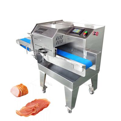 China Automatic Commercial Electric Dried Smoked Meat Slicer Cutter 30mm Sausage Cooked Beef Sliced Chicken Breast Slicing Machine for sale
