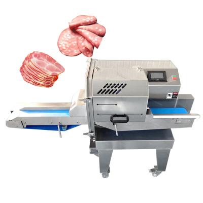 China Professional Fully Automatic Electric Cheese Pork Cutter Slicing Machine Restaurant Meat Slicer Cutting Thickness 1.5cm for sale