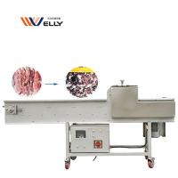 China Conveyor Type Food Ring Segment Cutting Machine for Squid Chicken Leg Chili Octopus Processing for sale