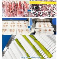 China Conveyor Type Food Ring Segment Cutting Machine for Squid Chicken Leg Chili Octopus Processing for sale