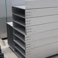China Steel Non Ventilated Solid Bottom Cable Tray Galvanized Finish For Effective Cable Organization for sale