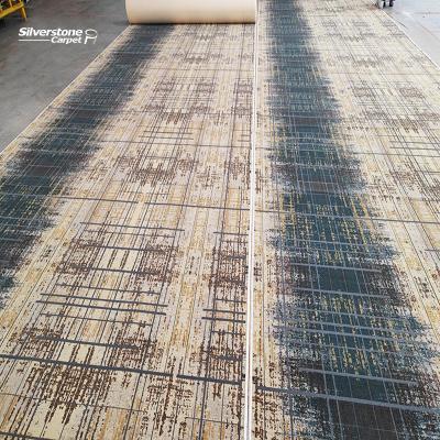 China Hotel Lobby Corridor MACHINE MADE Custom Axminster Carpet Wall To Wall Print Moquette for sale