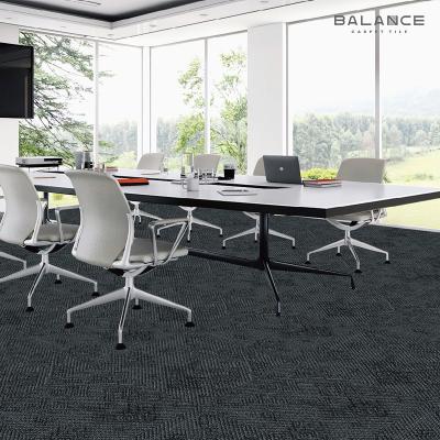 Rectangle Modular Office Carpet Tiles 60 x 60 with PVC Backing and Geometric Pattern
