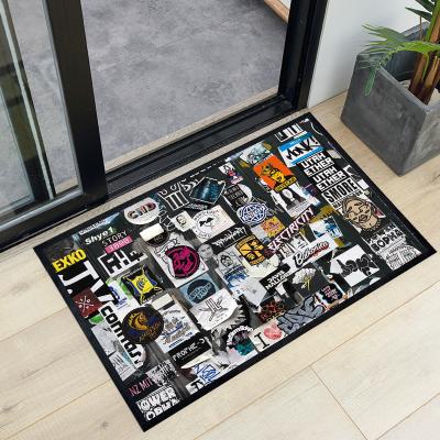 China Custom Logo Rugs Car Mats 3D Hand Tufted Die Cut Anime Acrylic Area Rugs Rectangle Style for sale