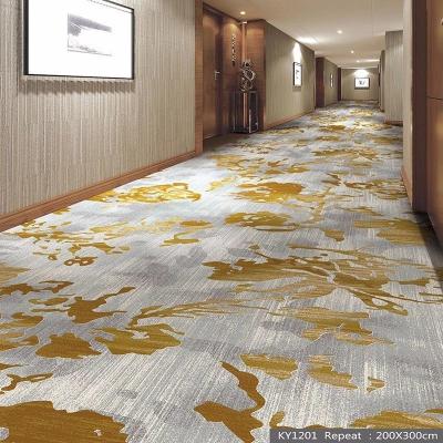 Cina Disegno floreale rettangolare Tufted lana materiale PP Nylon tappeto stampato per l'area della hall in vendita