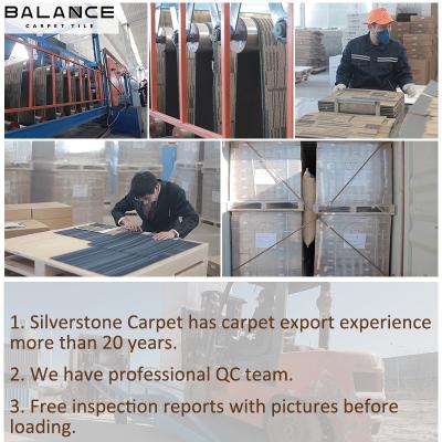 China Office and Salon Carpet Tiles Soft Backing Soundproof Floor with Machine Made Design for sale