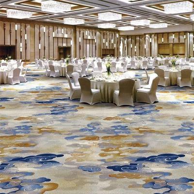 Cina Tappeto con supporto di giuta Tapis Oro Blu Nylon Stampato Incendiproof Sala da banchetto Hotel in vendita