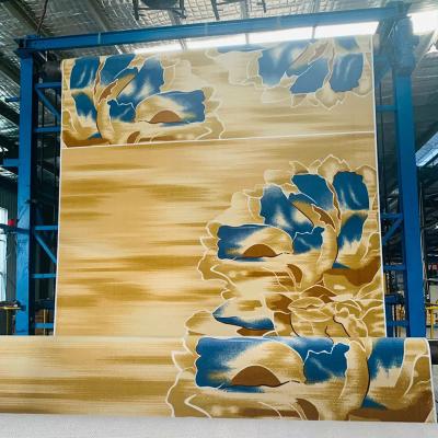 Cina Tappeto con supporto di giuta Tapis Oro Blu Nylon Stampato Incendiproof Sala da banchetto Hotel in vendita