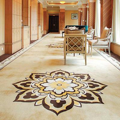 China Nylon geprinte bloemen tapijt voor de gang Hotel stijl tapijt Luxe Commercieel Te koop