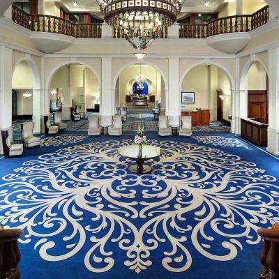 China Voorbeeld milieuvriendelijk Nylon gedrukt muur aan muur Hotel Modern Design Ballroom tapijt Te koop
