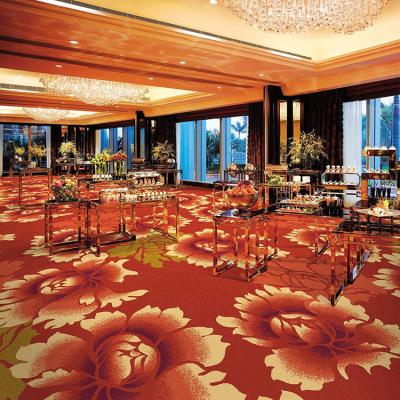 China 11 mm Pile Height Axminster Floral Design Commercieel gedrukt tapijt voor toilet Te koop