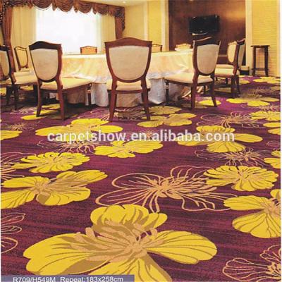 Cina 11 mm Altezza di pila Axminster Floral Design tappeto stampato commerciale per la toilette in vendita