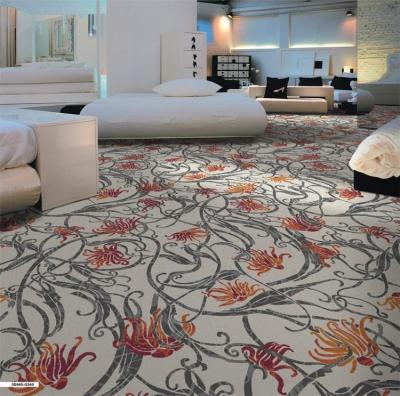 Cina Tappeto con supporto in poliestere Axminster Floral Design Commercial Printed Carpet with and Broadloom in vendita